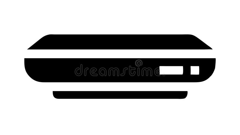 Horizontal Rectangle, Could Represent a Device or Container, Vector ...