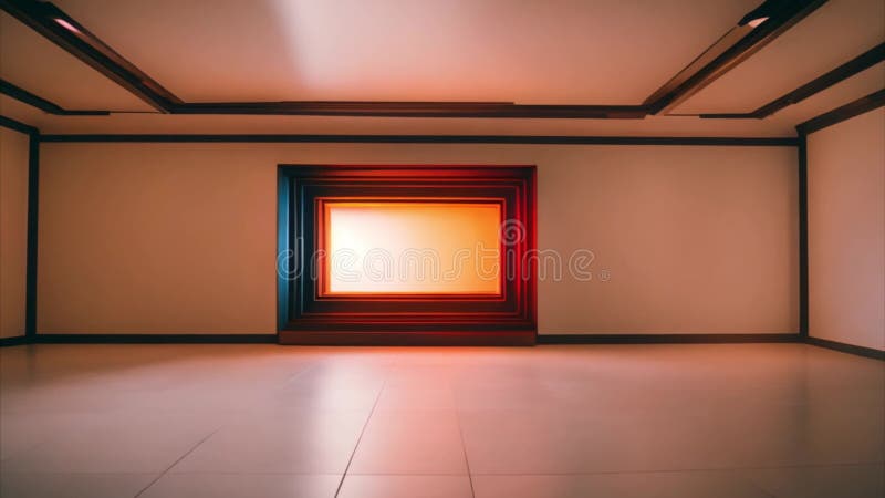 Horizontal Rectangular Frame Frame in the Wall of the Room Building ...