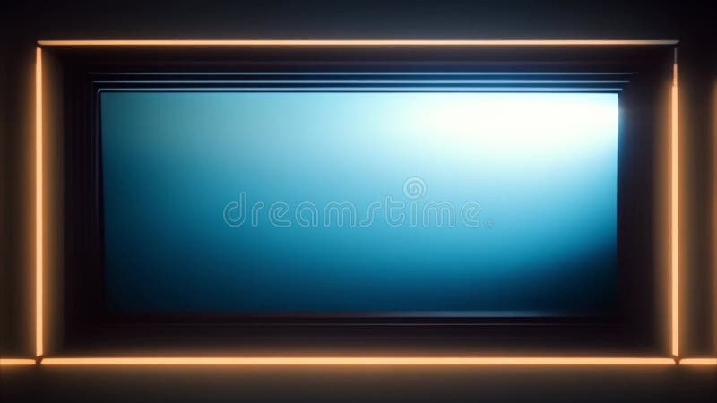 Horizontal Rectangular Frame Gold Luminescent Frame and Zoom Out Effect ...