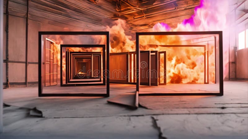 Horizontal Rectangular Frame Abstract, Stacked, Dark Rectangular Frame ...