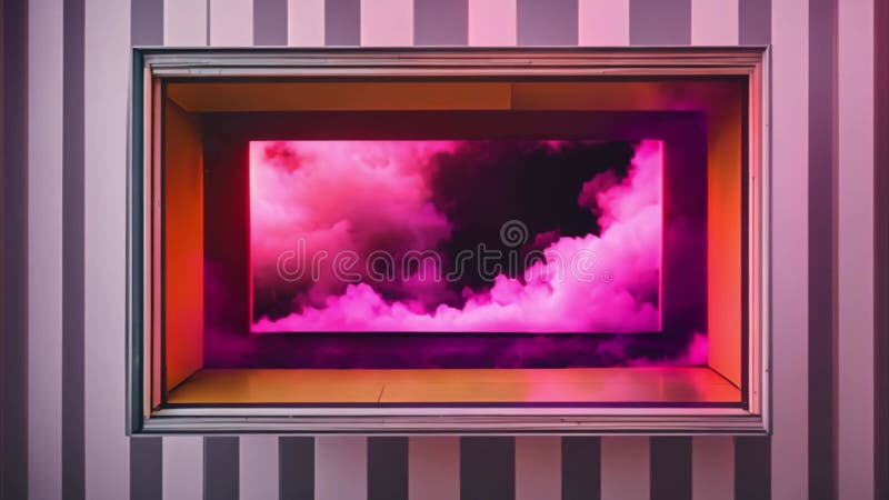 Horizontal Rectangular Frame Frame with 3D Depth Effect in the Middle ...