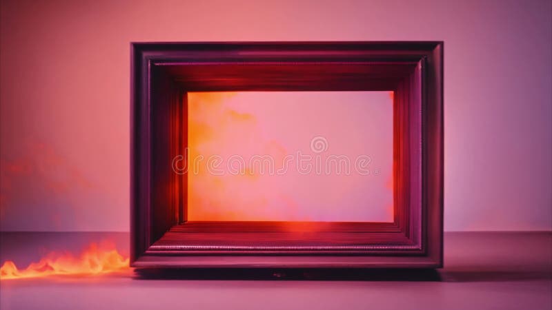 Horizontal Rectangular Frame Looking Like a Picture Frame and Light ...