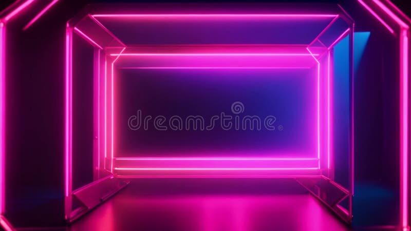 Horizontal Rectangular Frame:Horizontal Rectangular Frame Neon Pink ...