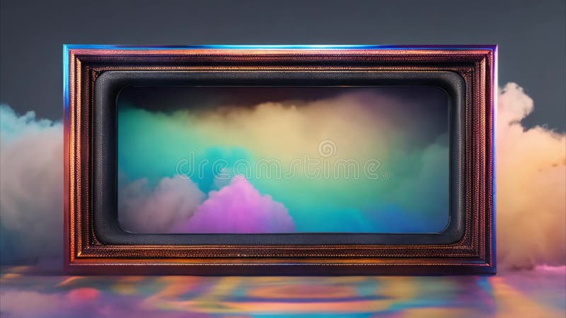 Slowly Moving Blue Circles, Dust, Bokeh Effect on a Bright White ...