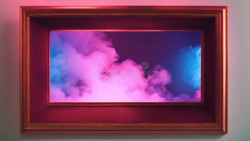 Slowly Moving Blue Circles, Dust, Bokeh Effect on a Bright White ...