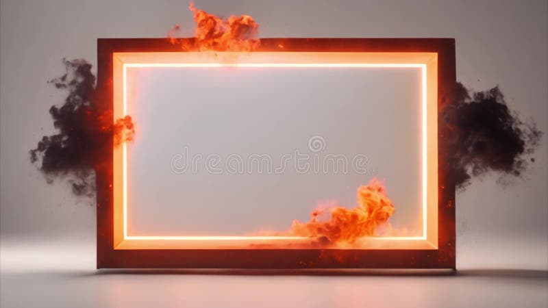Horizontal Rectangular Frame Internally Illuminated Frame on Light ...