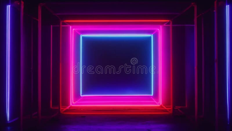 Horizontal Rectangular Frame Neon Color-changing, Frame Lines, Dimming ...