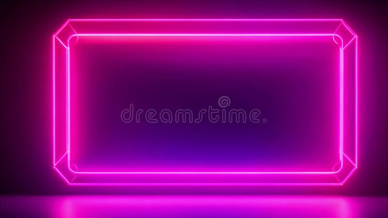 Horizontal Rectangular Frame Light Dimming Effect Glowing Bright Frame ...