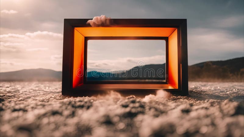 Horizontal, Rectangular Frame Thank You on the Sandy Ground Dominant ...