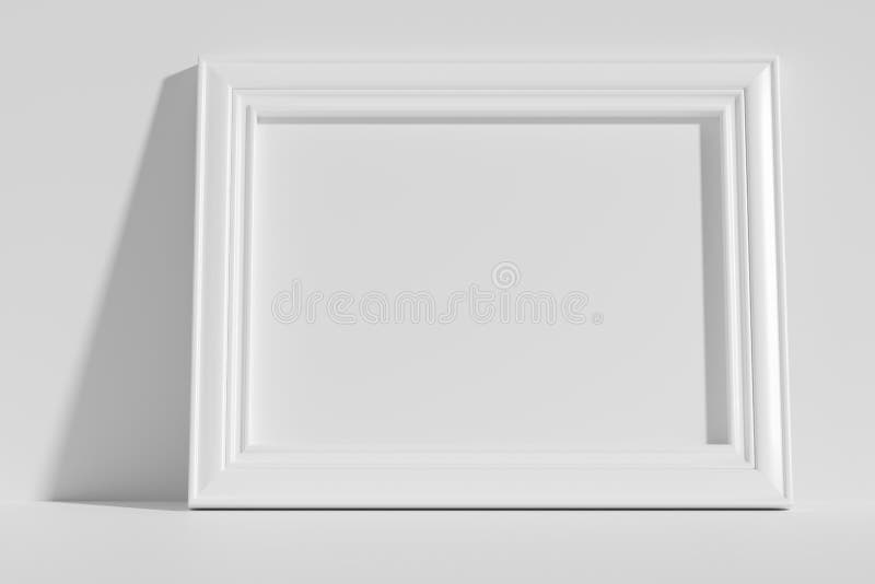 Horizontal Rectangular Photo Frame on Floor Leaning at Wall Stock ...