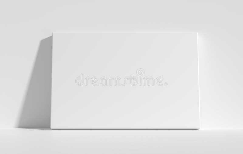 Horizontal Rectangular Poster on Floor Leaning at Wall Stock ...