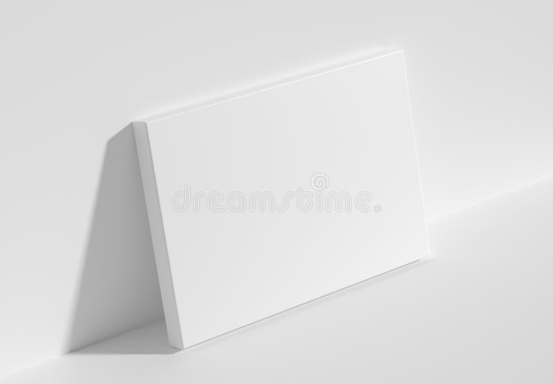 Horizontal Rectangular Poster on Floor Leaning at Wall Top Diagonal ...