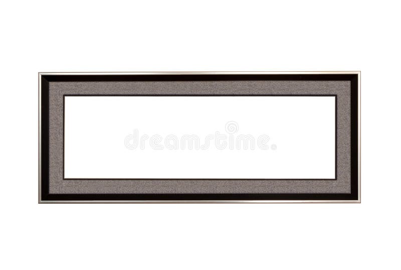 Horizontal Rectangular Silver Frame with Canvas Edging Stock Image ...