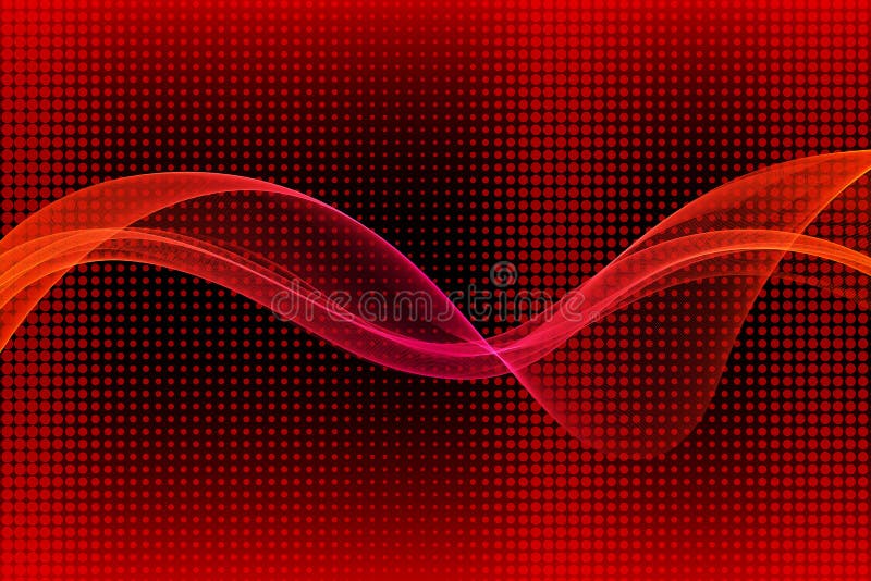 Horizontal Red Lines Smooth Waves on a Halftone Abstract Background ...
