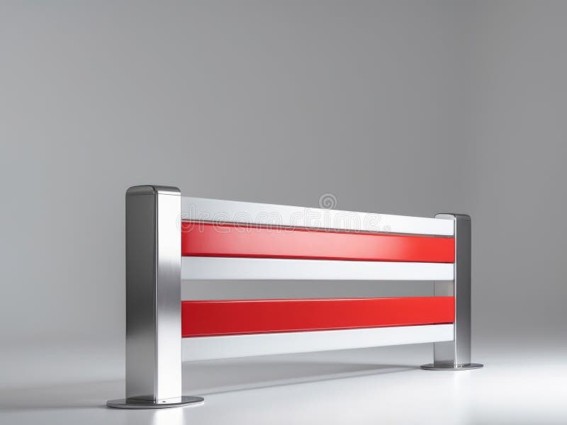 Horizontal Red and White Striped Barrier Gate for Traffic Access ...
