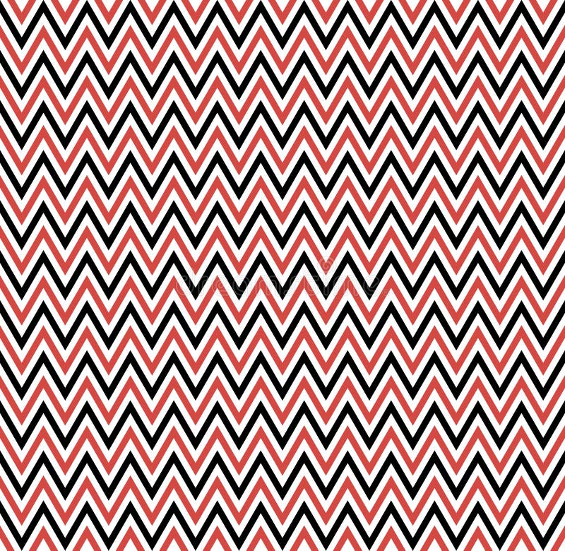 Horizontal Red Zigzag Stripes Pattern. Geometric Repeating Pattern of ...