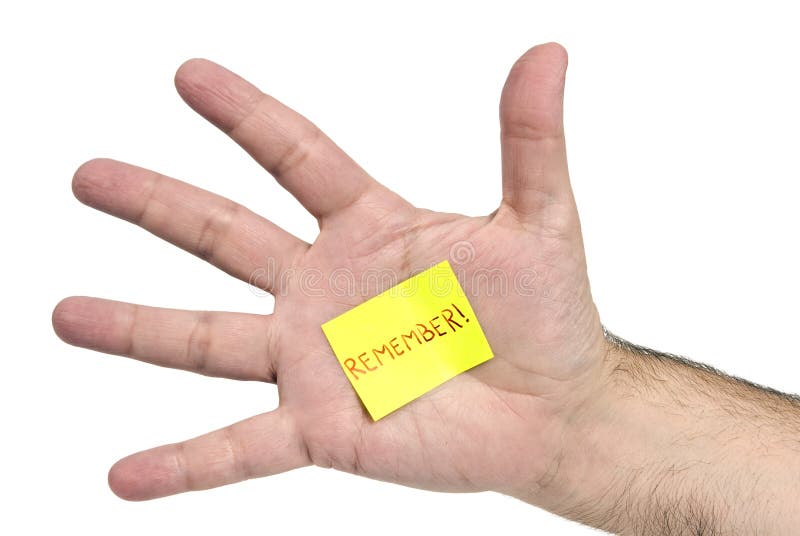 Remember on sticky note stock image. Image of sticky - 20797667