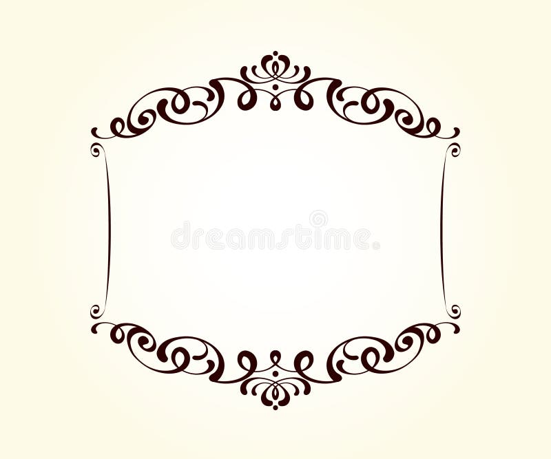 Horizontal Retro Frame with Place for Text. Stock Vector - Illustration ...