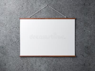 Horizontal Roll Up Poster Mockup, Pull Down Chart, Presentation Board ...