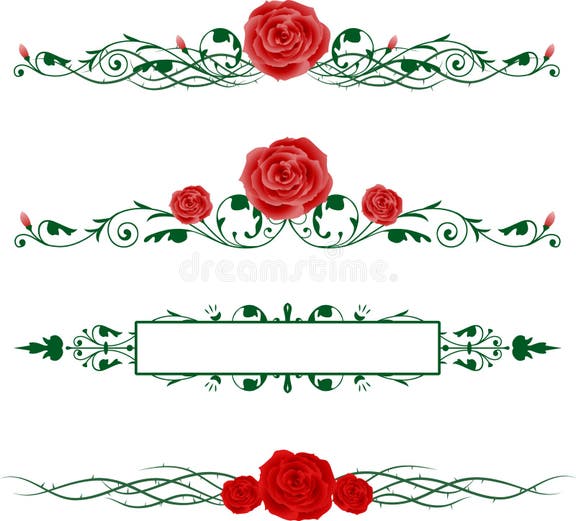 Horizontal Roses stock vector. Illustration of drawing - 2081155