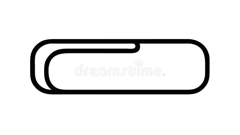 Horizontal Rounded Rectangle Icon, Representing a Button or Component ...