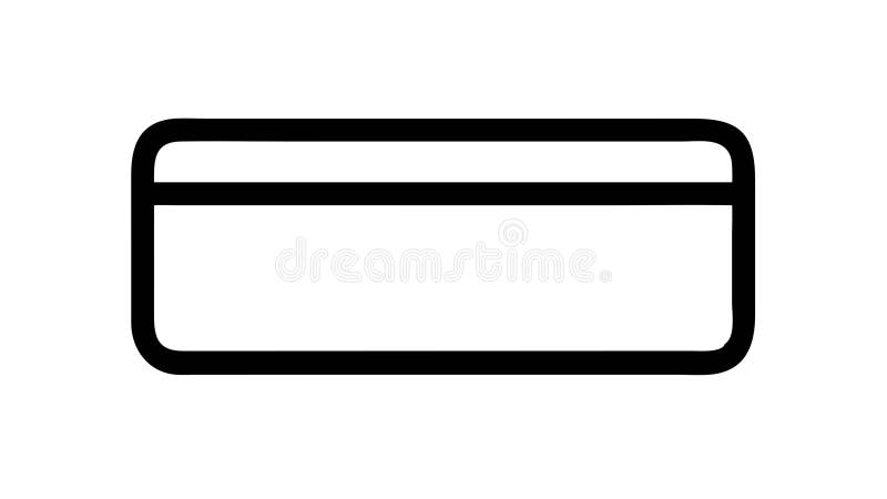 Horizontal Rounded Rectangle Outline Icon for UI Element, Vector Design Generative AI Stock ...