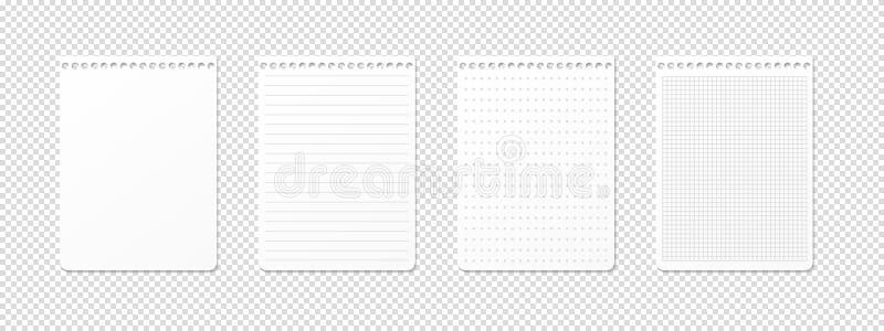 Horizontal Ruled, Lined, Gridded, Checkered Grid, Dotted and Empty ...