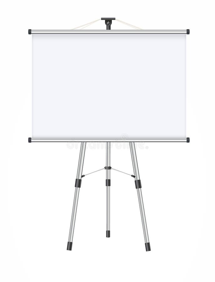 Screen Projector or White Slide Board Display. Flat Cartoon Style ...