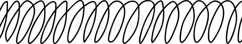 Horizontal Scribble Manuscript. Black Ink Calligraphy. Sketch Stock ...