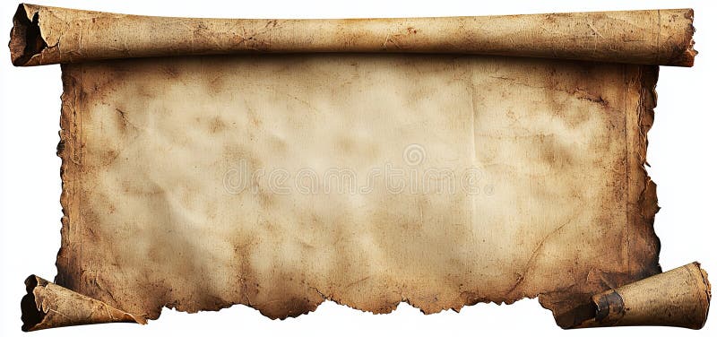 Horizontal Scroll in Old Paper Fantasy Style Stock Illustration ...