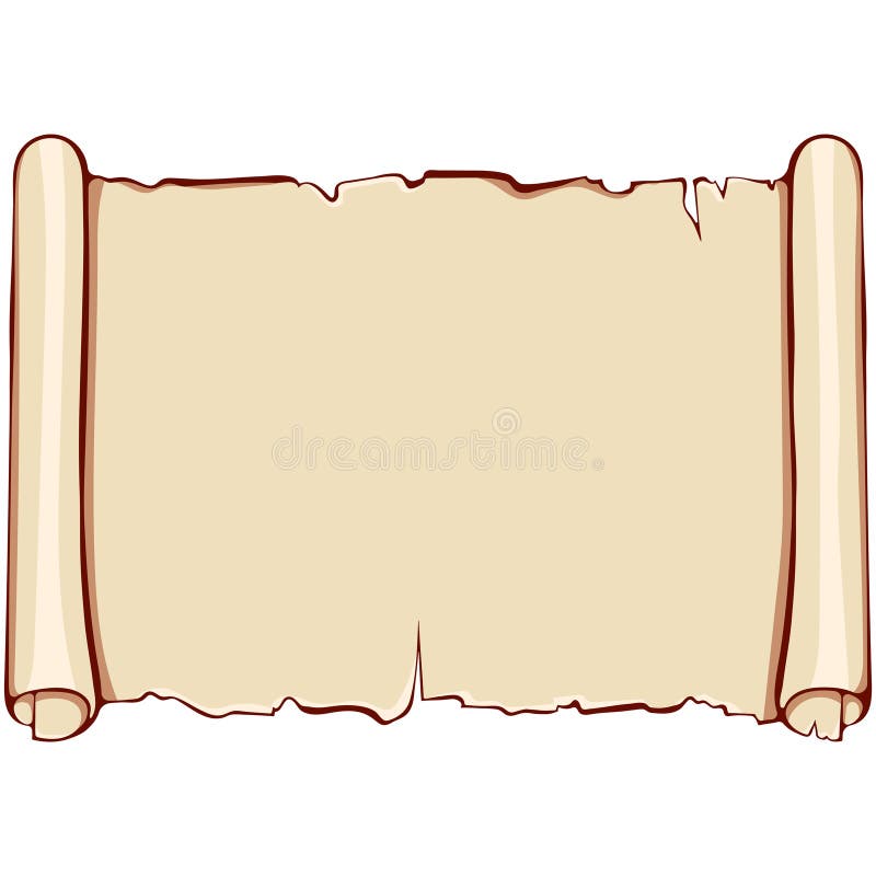 Horizontal Scroll Paper Color Stock Vector - Illustration of blank ...