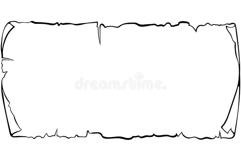 Horizontal Scroll Paper Color Stock Illustration - Illustration of ...