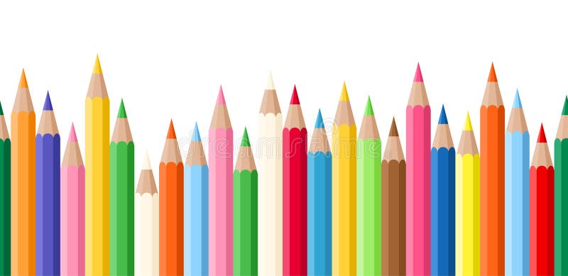 Vector Horizontal Seamless Background with Colored Stock Vector ...