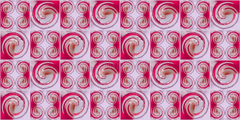 Horizontal Seamless Background with Beautiful Abstract Tiles Stock ...