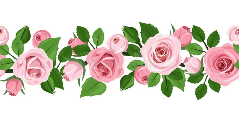 Pink roses corner. stock vector. Illustration of nature - 36639337