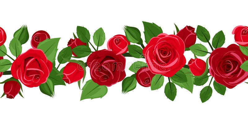 Red Roses Border Clip Art