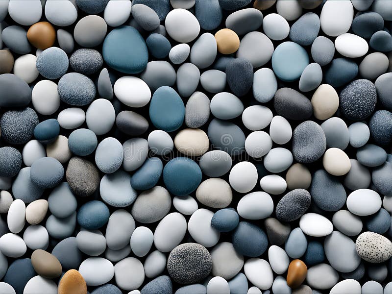 Horizontal Seamless Background of Sea Pebbles. Natural Pattern, Perfect ...