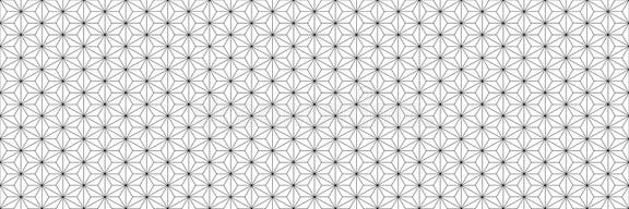 Horizontal Seamless Black and White Outline Triangle and Hexagon for ...