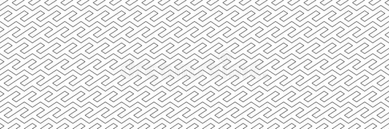 Horizontal Seamless Geometric Black Line Pattern for Design and ...