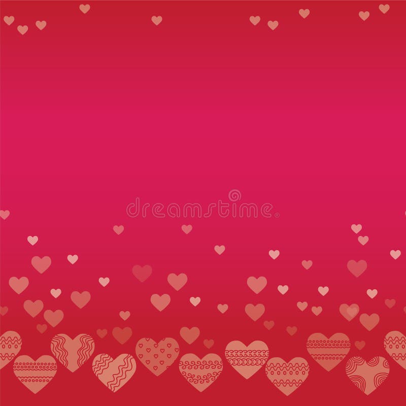 Horizontal Seamless Texture with Hearts Stock Illustration ...