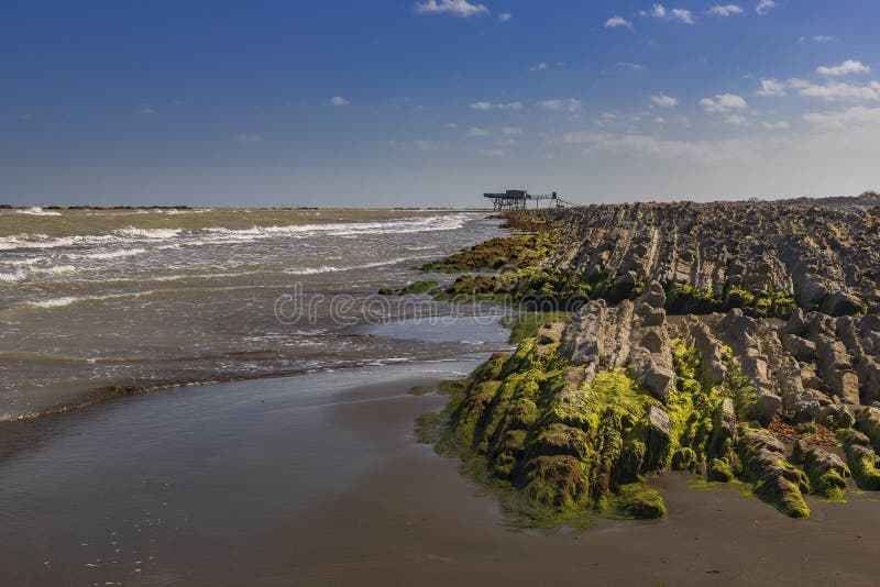 Horizontal Sections of Rocks on the Sea Coast Stock Image - Image of ...