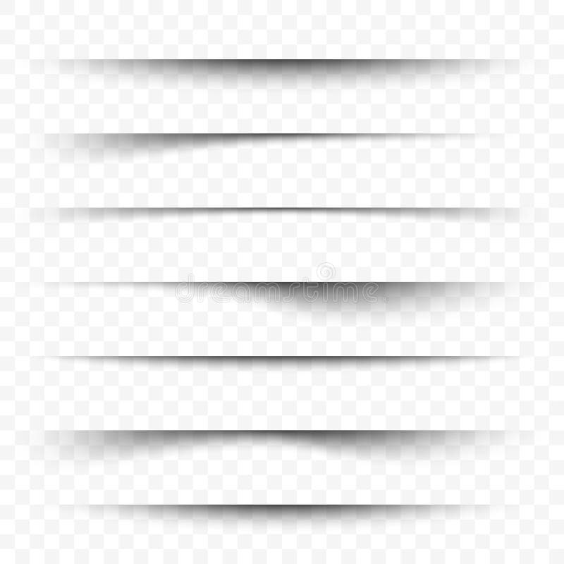 Transparent Realistic Paper Shadow Effects Stock Illustrations – 380 ...