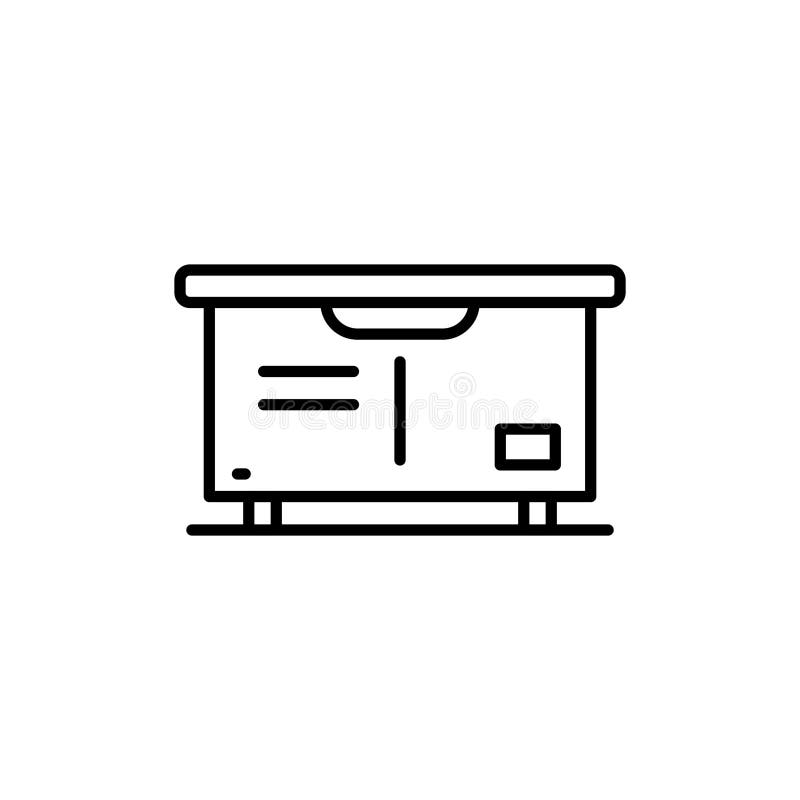Horizontal Shop Refrigerator Icon Stock Vector - Illustration of ...