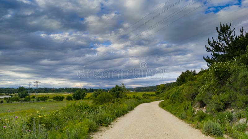 Horizontal Shot of a Beautiful Natural Landscape of a Path on a Hill ...