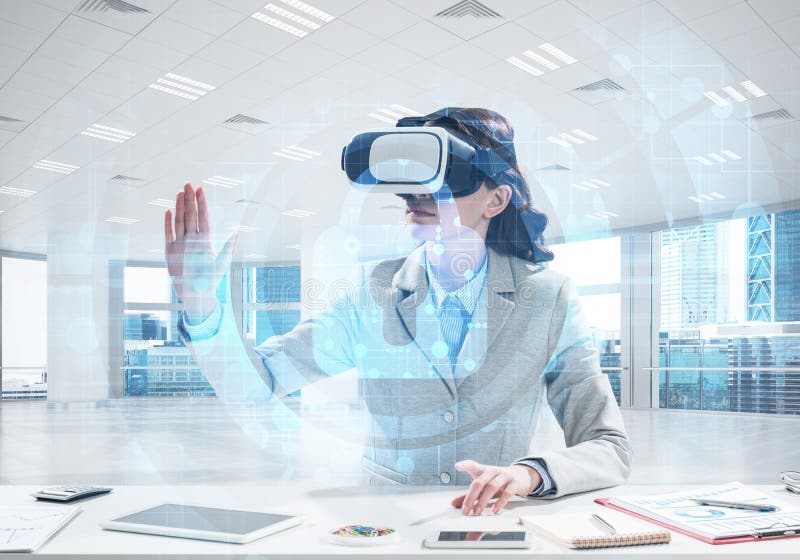 Virtual protection concept stock image. Image of futuristic - 128517267