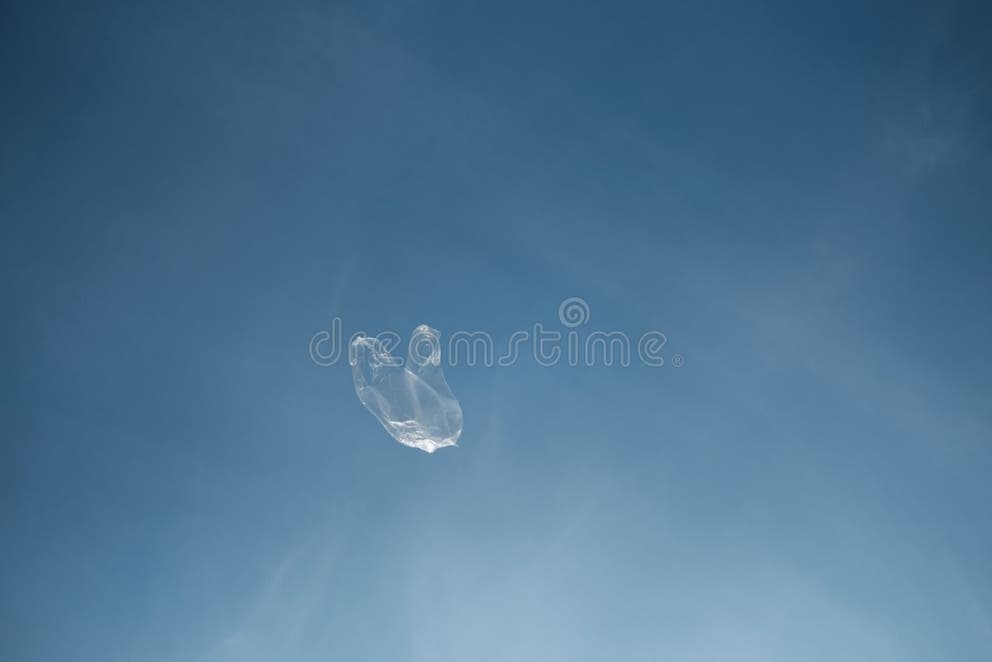 Horizontal Shot of a Plastic Bag Flying in the Sky during Daytime Stock ...