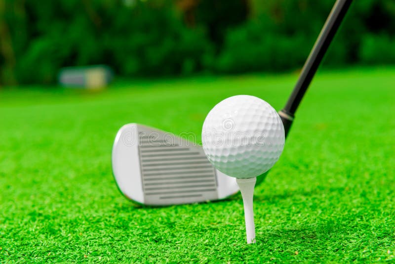 Horizontal Shot the Putter and Golf Ball Stock Photo - Image of games ...