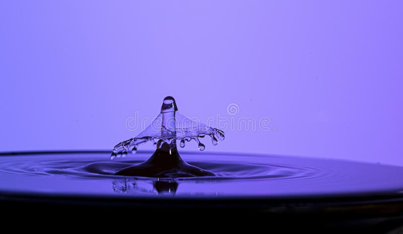 Single Drop of Water Falling into a Vibrant Blue Swimming Pool Stock ...