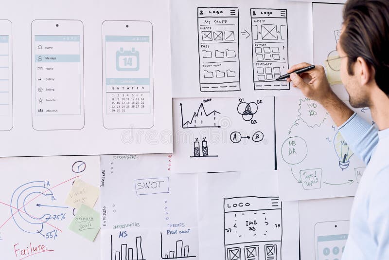 Application Designer Working Stock Image - Image of development ...