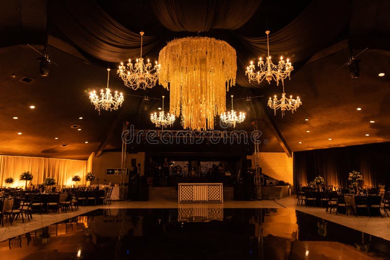 Horizontal Shot of Wedding Reception Stock Image - Image of decor ...